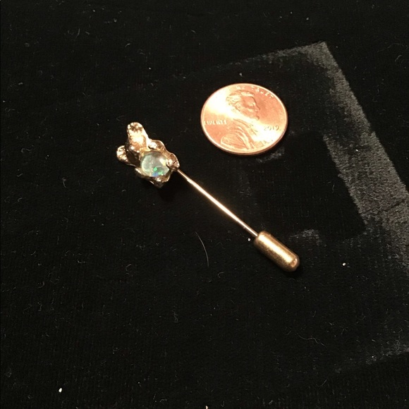 Vintage | Jewelry | Vintage Teddy Bear Stick Hat Pin W Opal Gold Tone ...